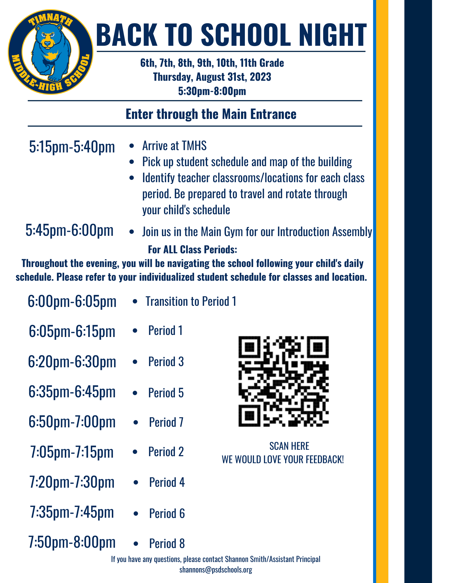 Back To School Night | Timnath Middle High School